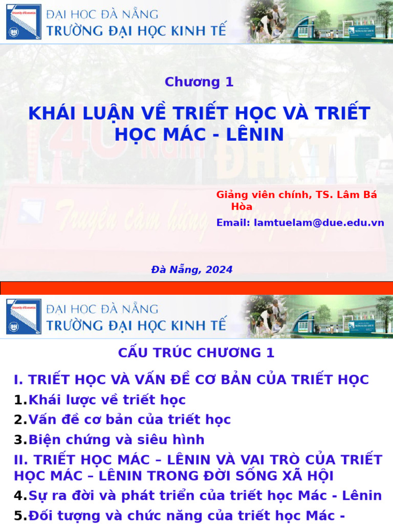 Chuong 1 - Khai Luoc Ve Triet Hoc Va Triet Hoc Mac-Lenin PDF | PDF