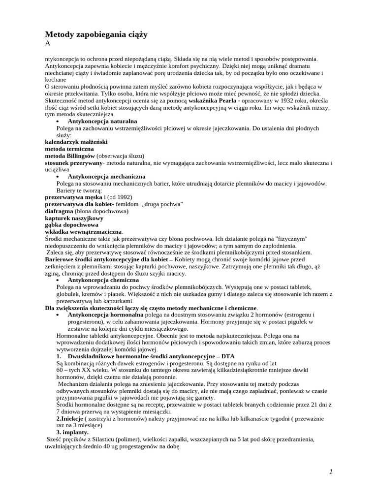 Antykoncepcja | PDF