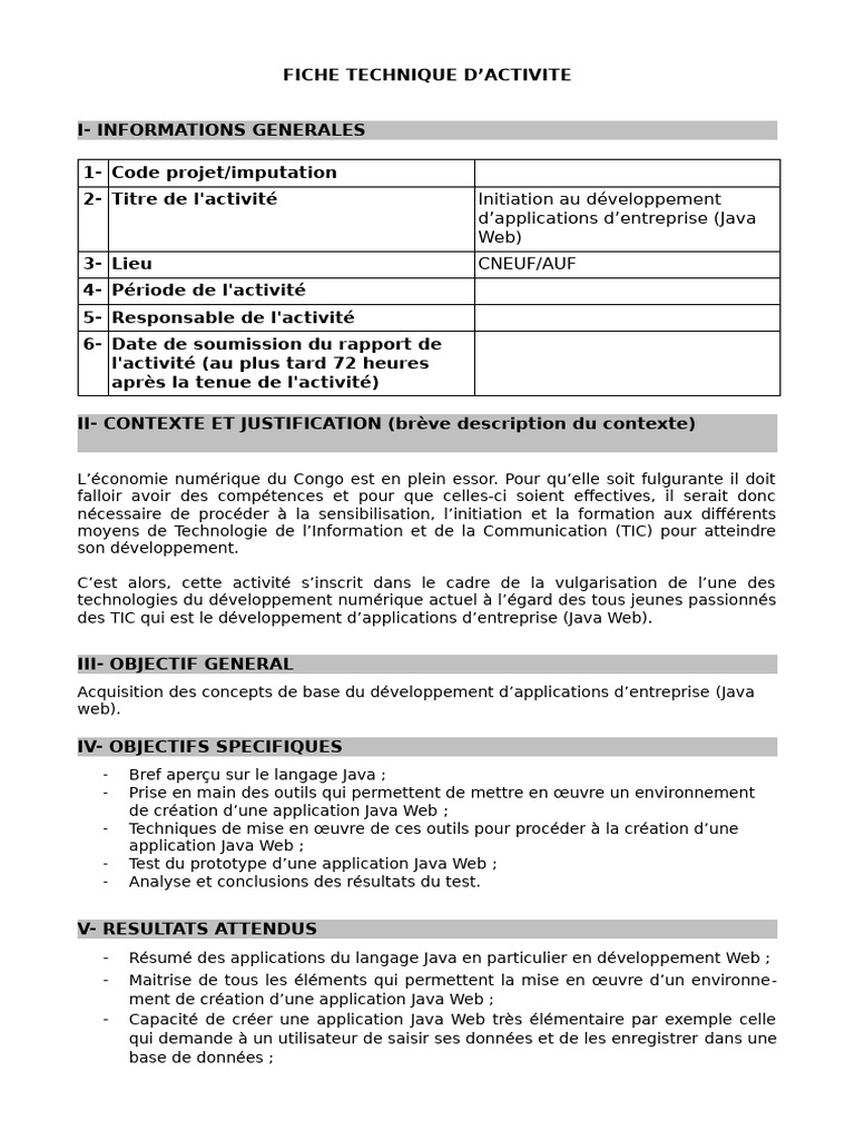 2022 - Initiation Au Dev - App - Java - Web | PDF