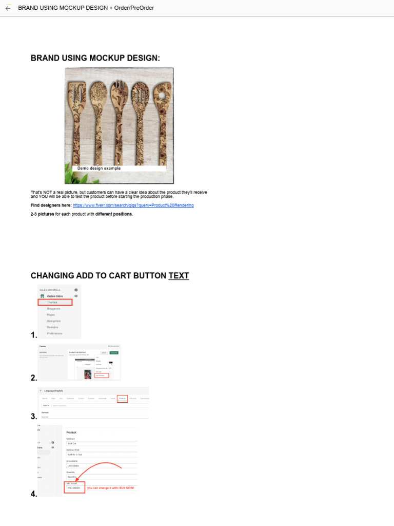 BRAND USING MOCKUP DESIGN + Order - PreOrder | PDF