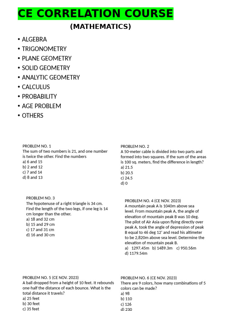 Mathematics Correlation | PDF