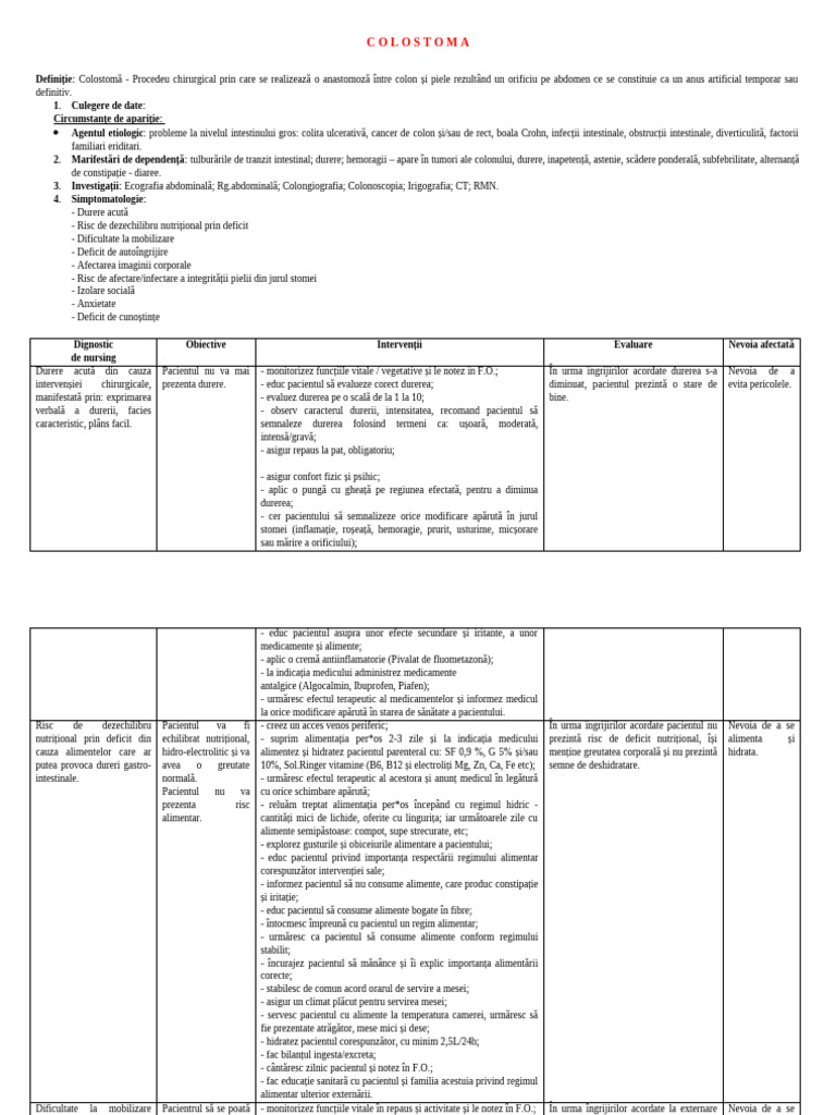 Colostoma 1 | PDF