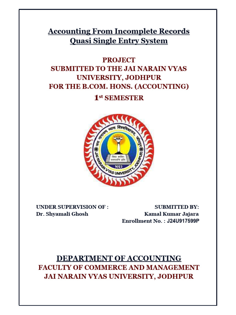 Financial Accounting Project Work | PDF