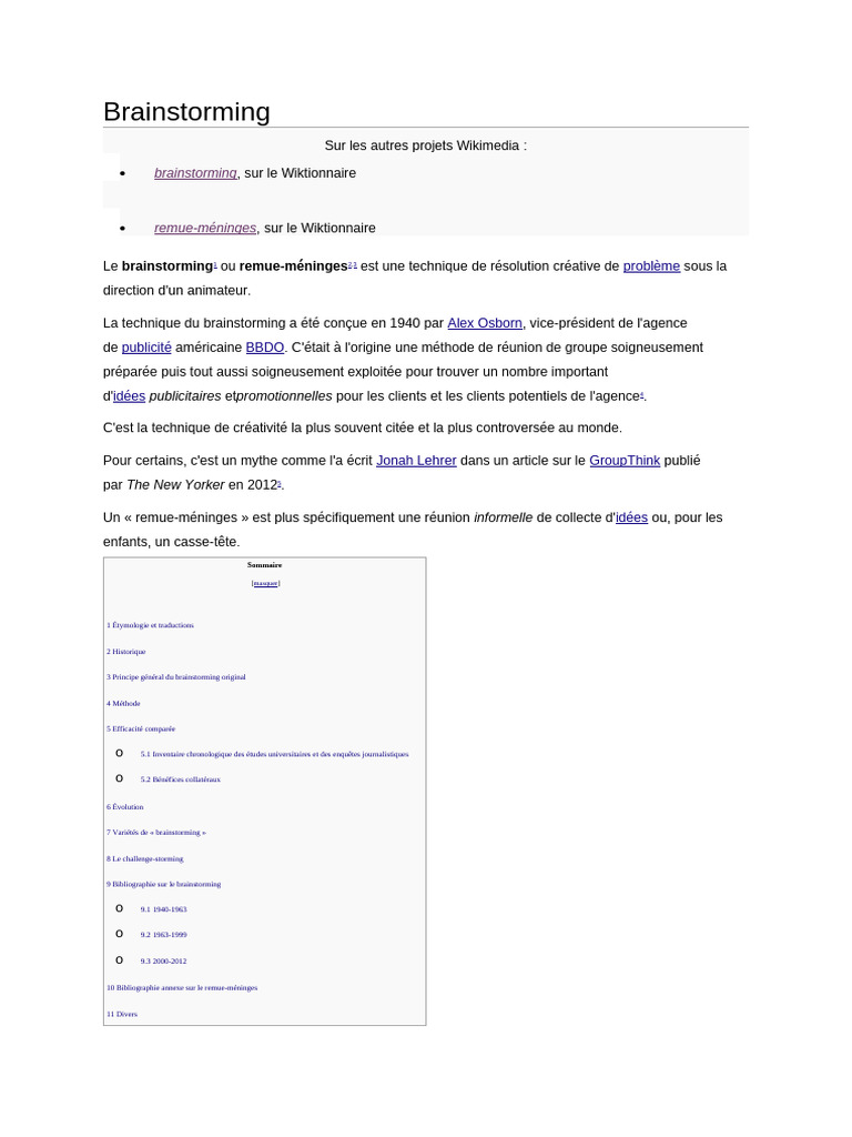 Brainstorming | PDF