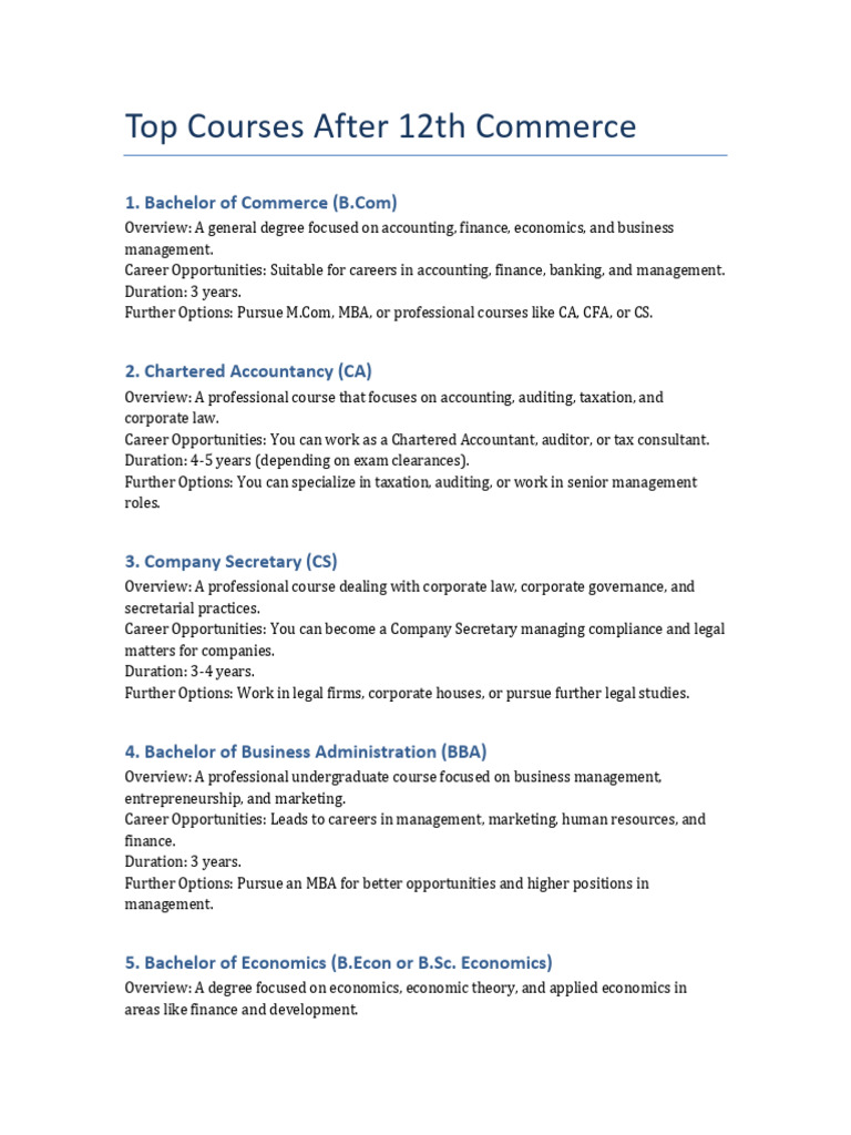 Top_Courses_After_12th_Commerce | PDF