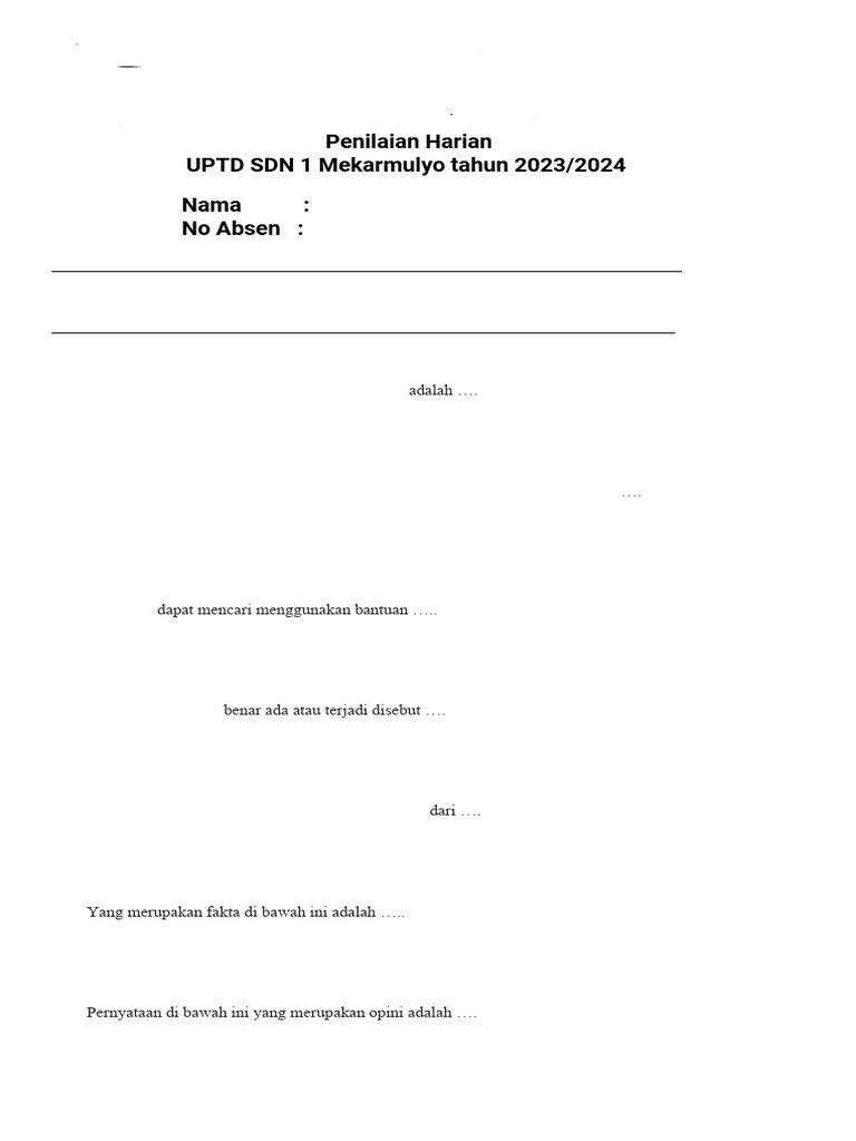 Contoh Soal Sts | PDF
