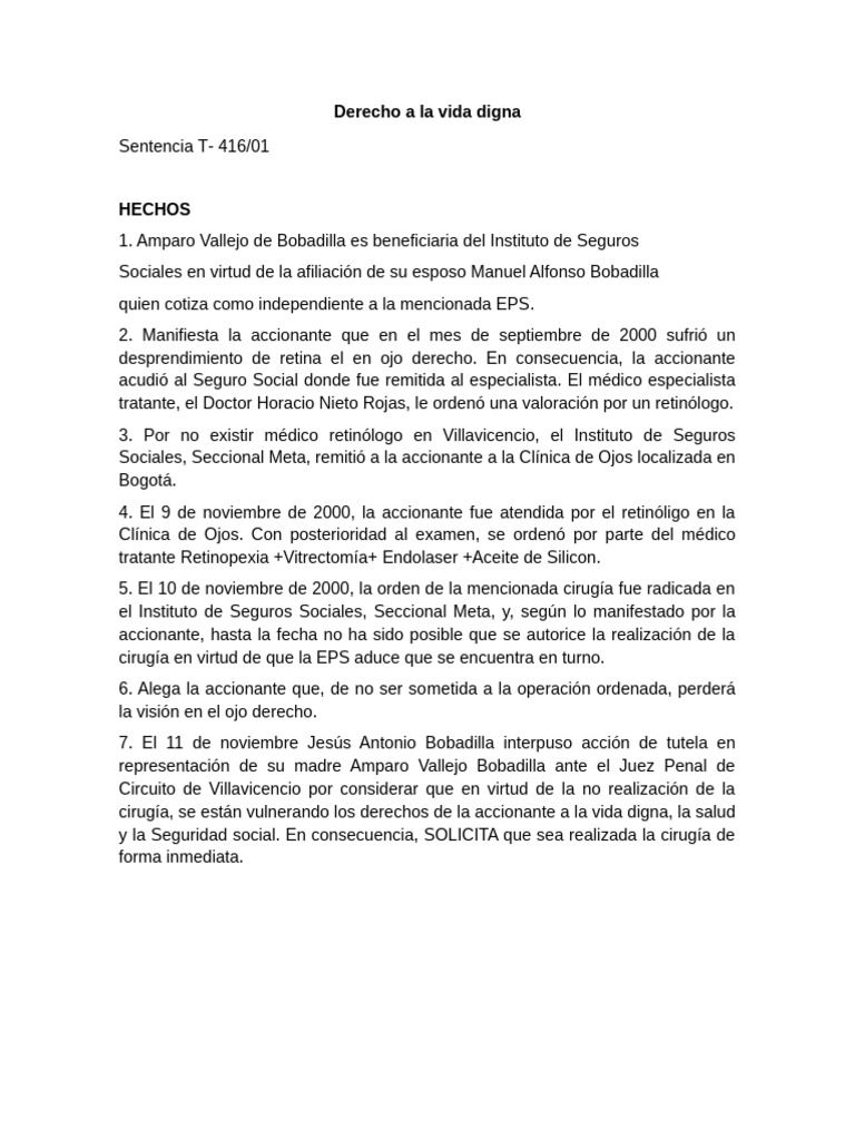 Derecho A La Vida Digna | PDF | Justicia | Crimen y violencia