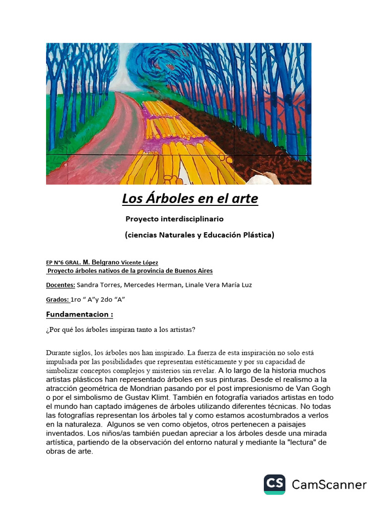 Proyecto Interdisciplinario Los Arboles en El Arte | PDF | Paisaje ...