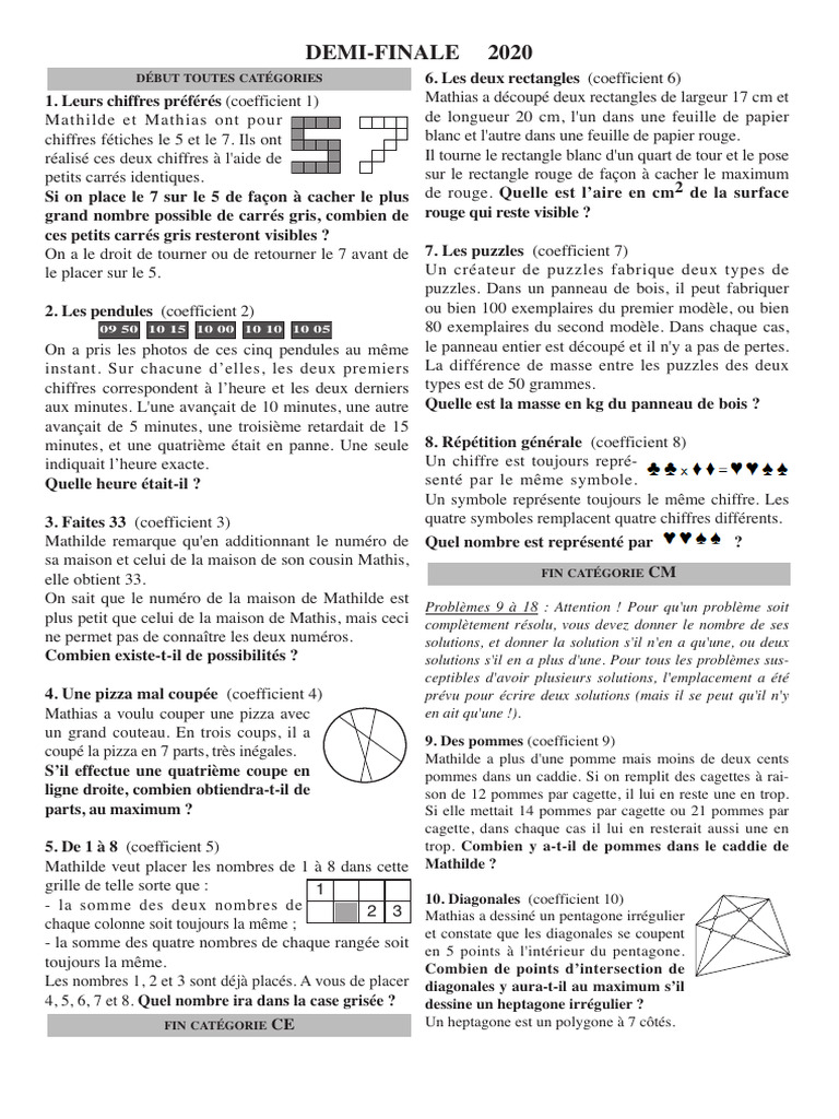 FFJM Demi-Finale 2020 | PDF