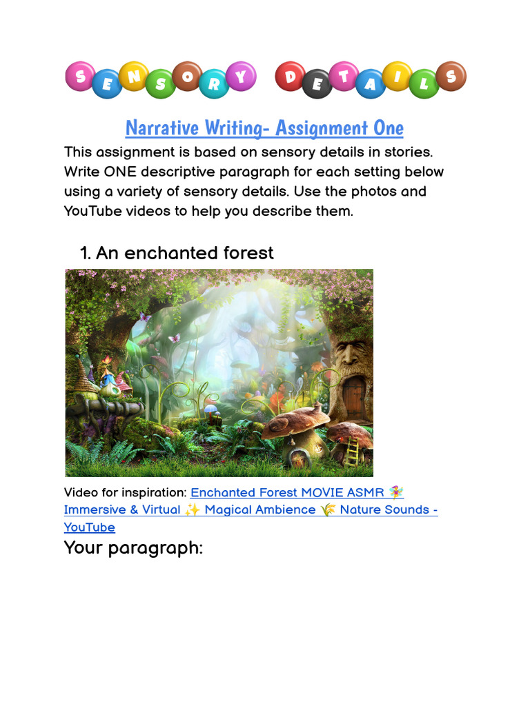 Narrative Writing - Assignment One | PDF