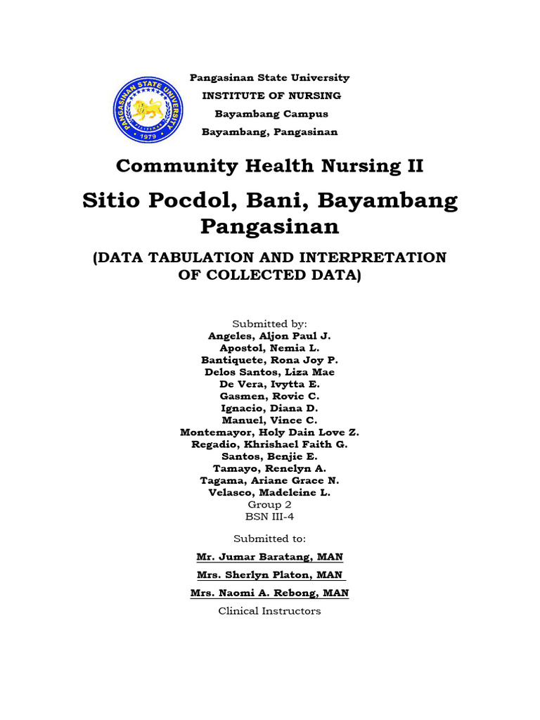Data Tabulation And Interpretation Of Collected Data 1 Pdf