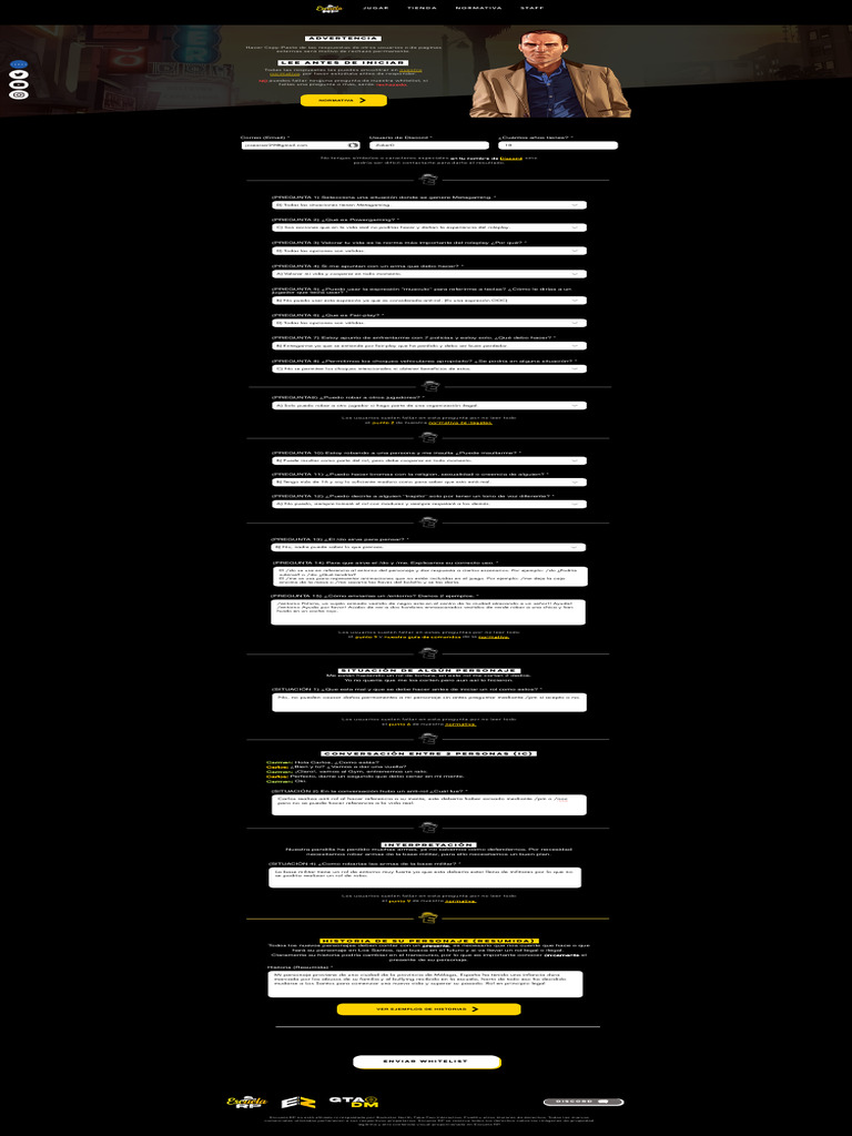 Whitelist - Escuela RP | PDF