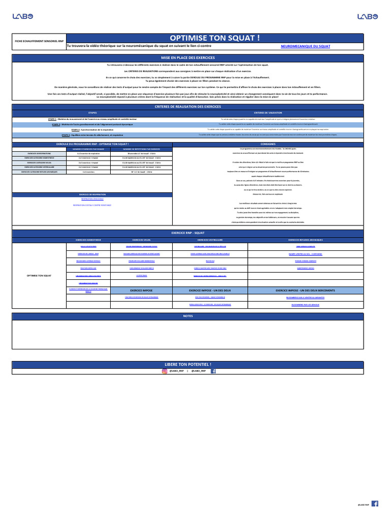Programme Squat W U RNP | PDF