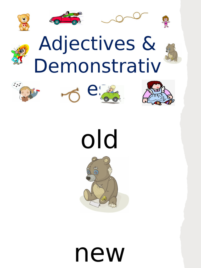 Adjectives Demonstratives Flashcards Fun Activities Games - 140982 | PDF