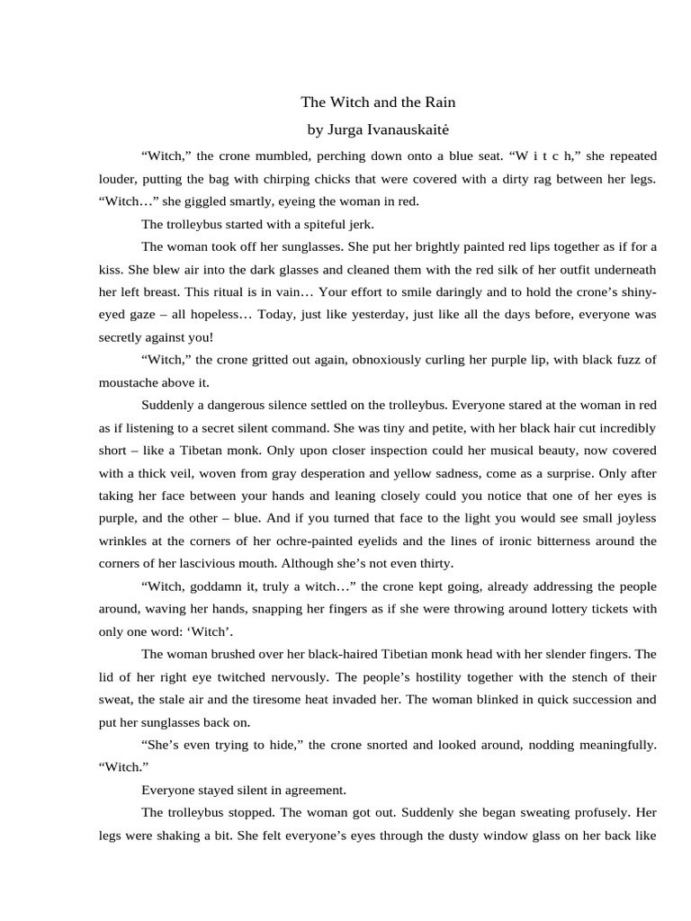 Ragana Ir Lietus Vertimas | PDF