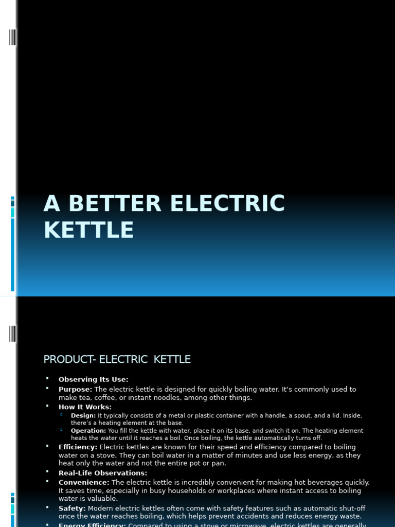 A Better Electric Kettle | PDF