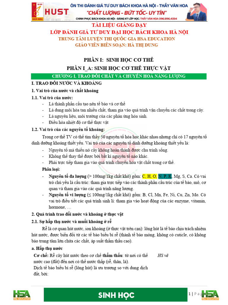 b1 - Sinh Học - Lt - Cơ Thể - đgtd | PDF