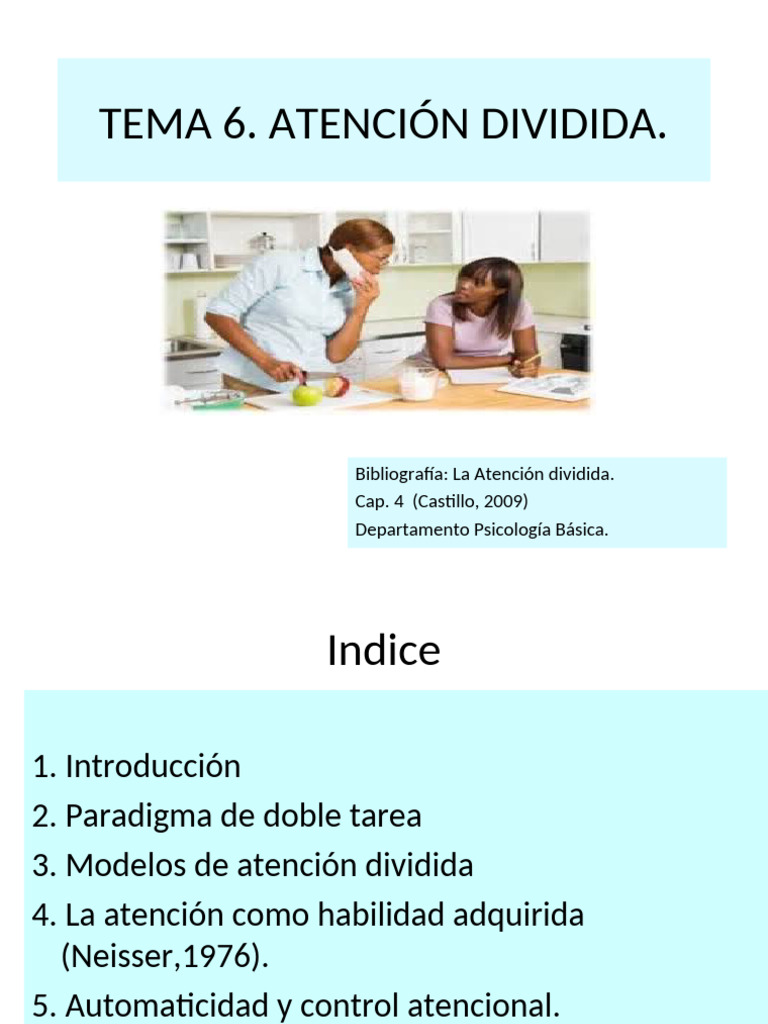 Tema 10 Atencion | PDF