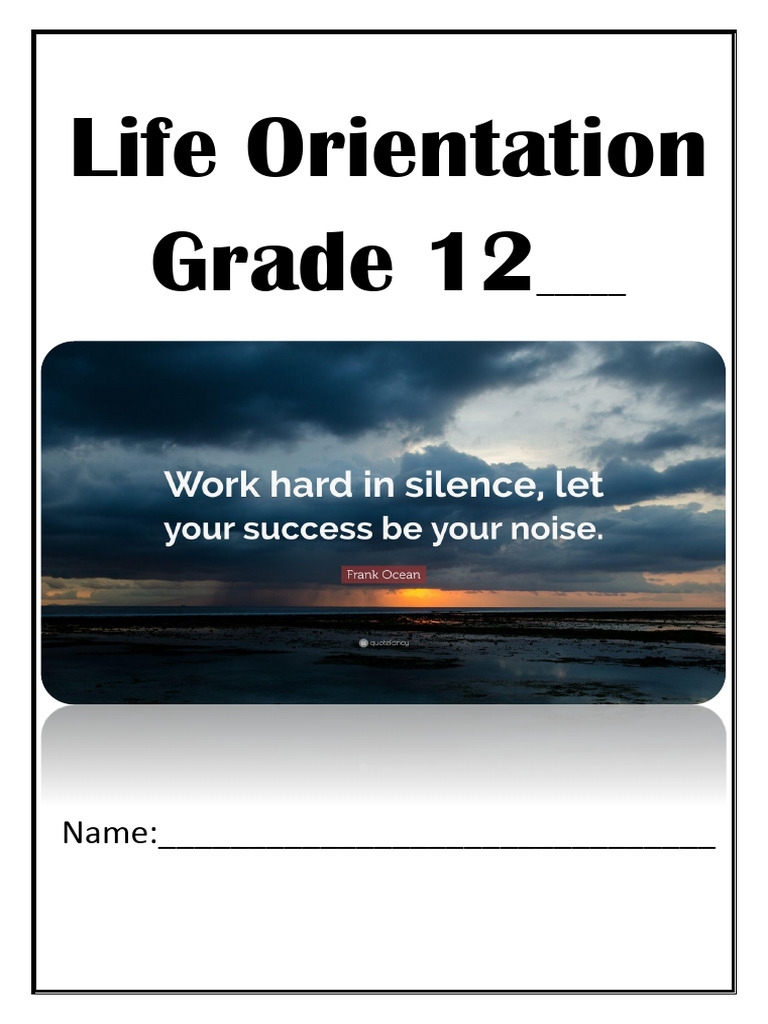 Life Orientation Grade 12 Revision Notes | PDF