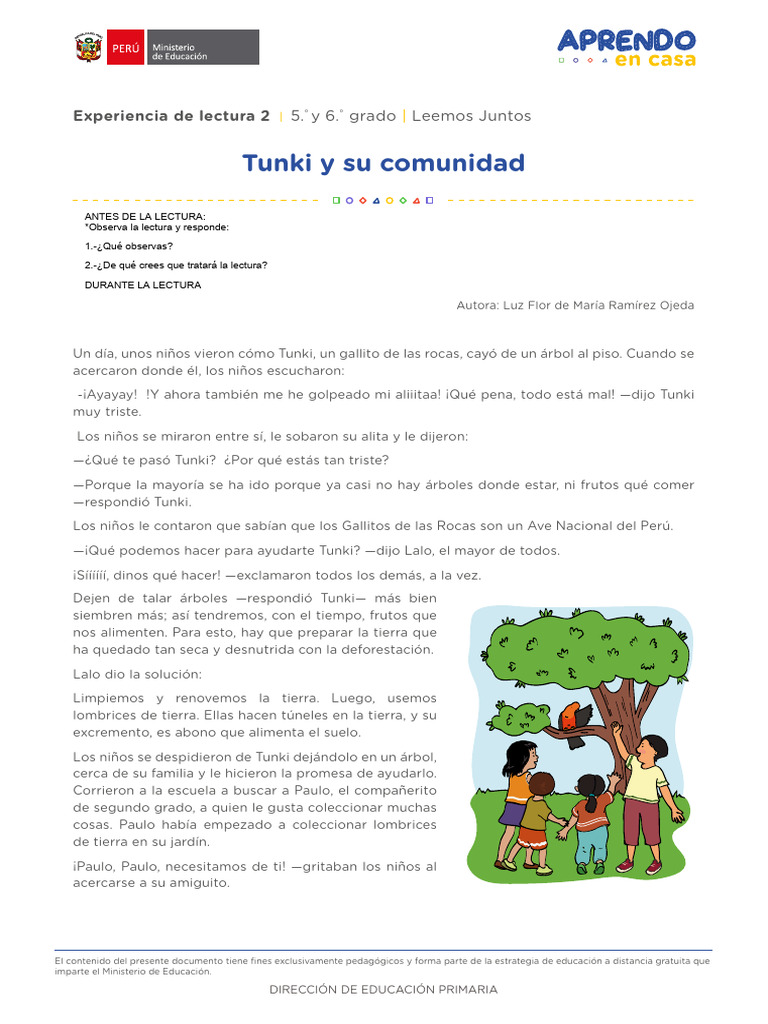 Lectura #5 6° Grado-2021 | PDF