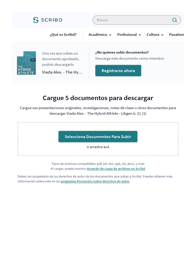 Suba Un Documento - Scribd | PDF