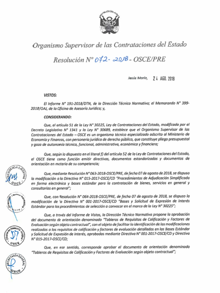 Osce Resolucion #072 2018 Osce Pre | PDF