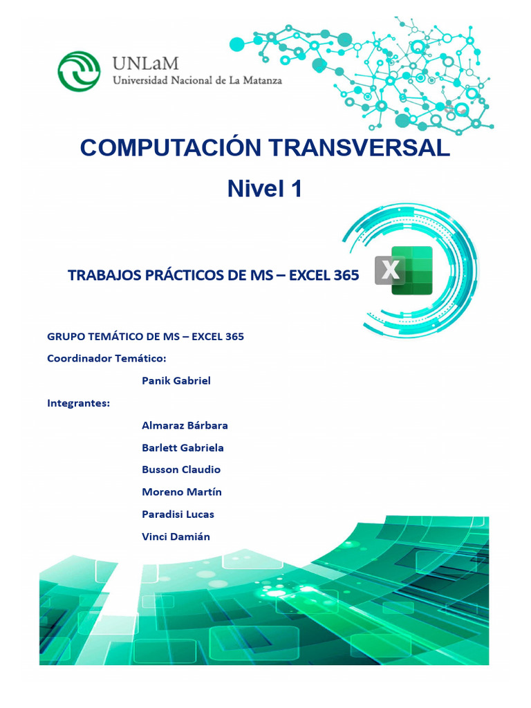 TP 1 Excel - 365 Autoasistido Obligatorio - Nivel I - Ver 24 2 - 1 | PDF | Microsoft Excel ...