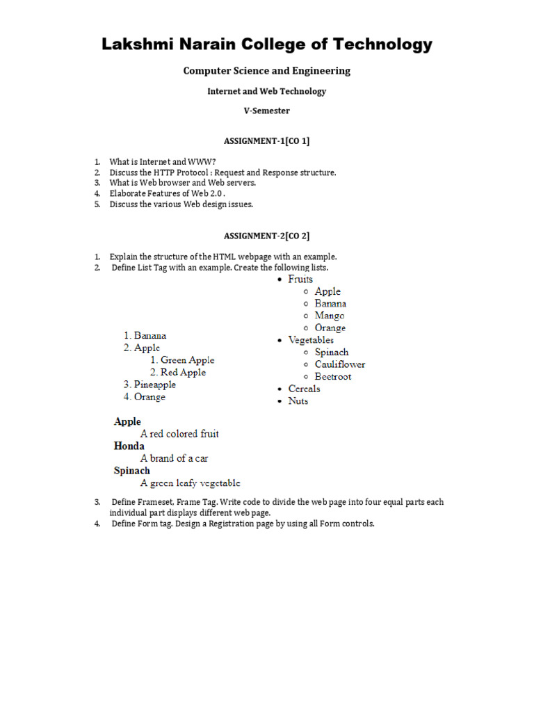IWT ASSIGNMENT | PDF