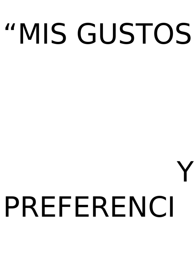 Mis Gustos | PDF