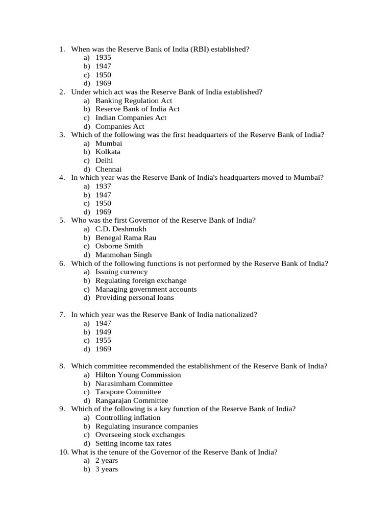 Model MCQ Banking | PDF