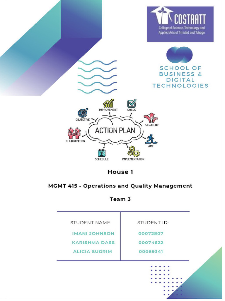 MGMT 415 - House 1 Action Plan | PDF