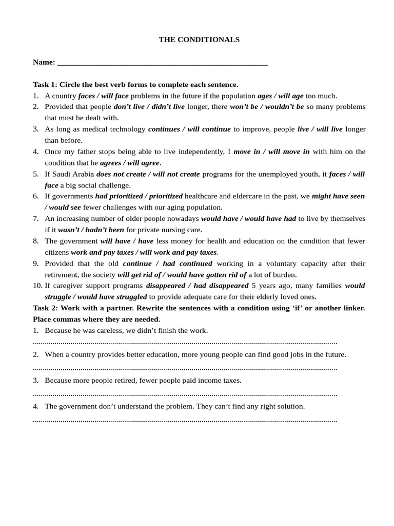 The Conditionals | PDF