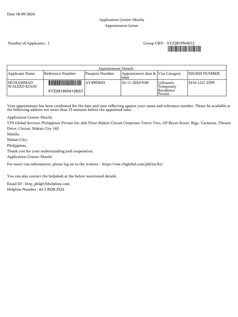 Waleed Appointment | PDF