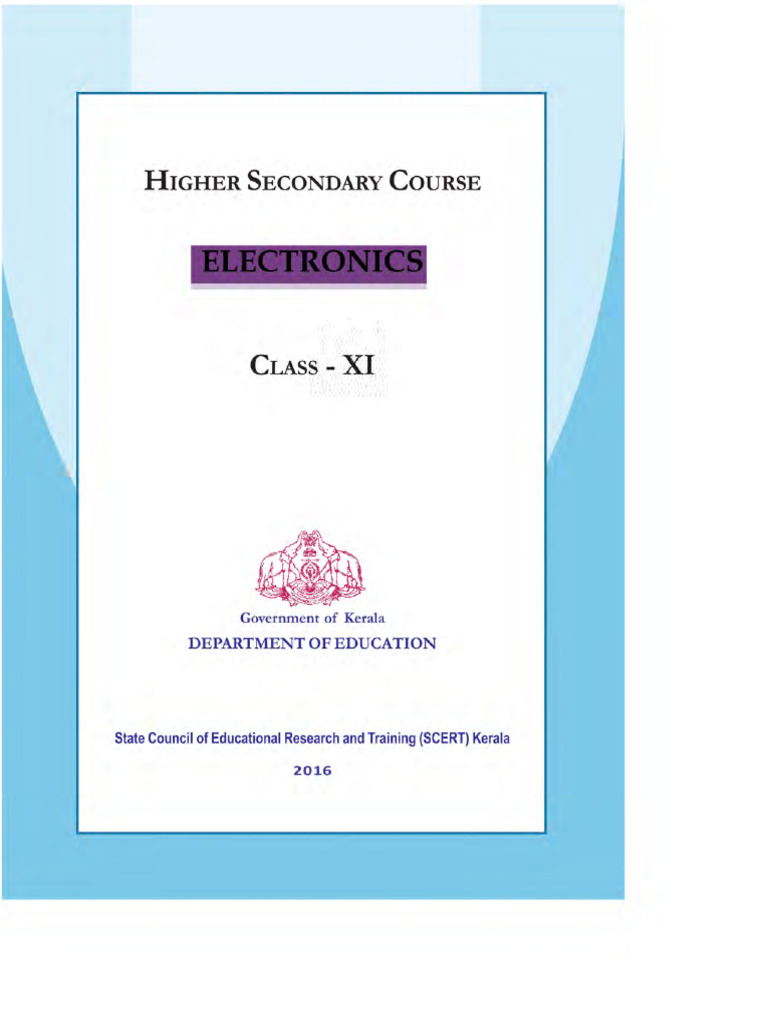 Kerala Board Class 11 Electronics Textbook | PDF