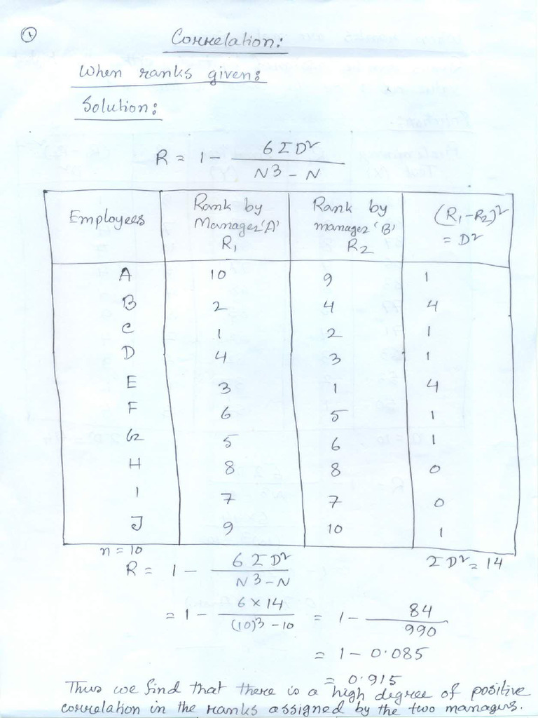 Correlation Math | PDF