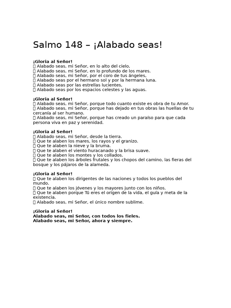 Salmo 148 | PDF