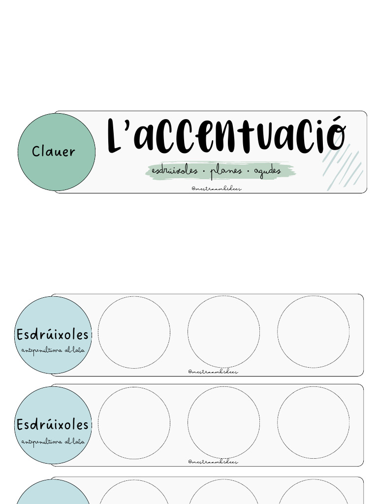 Clauer-Accentuacio Classificació | PDF