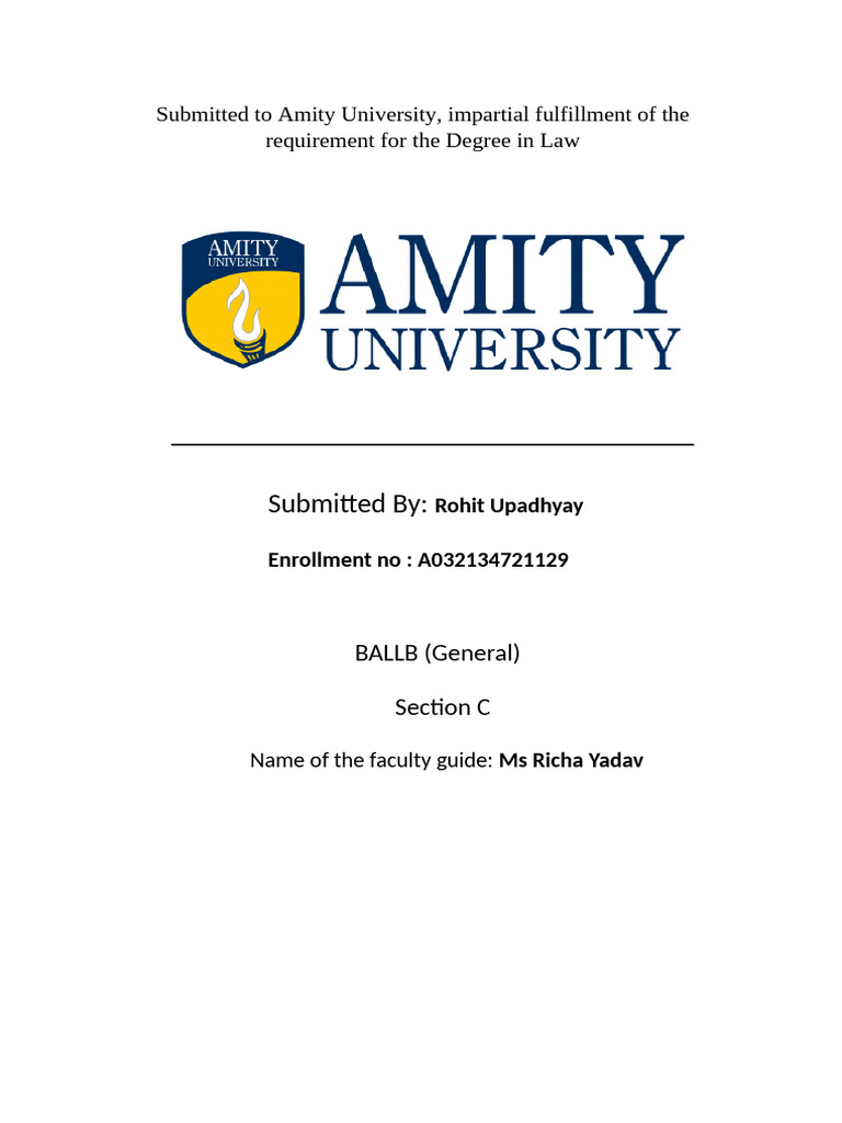 Rohit Ipr Project Sem 7 | PDF
