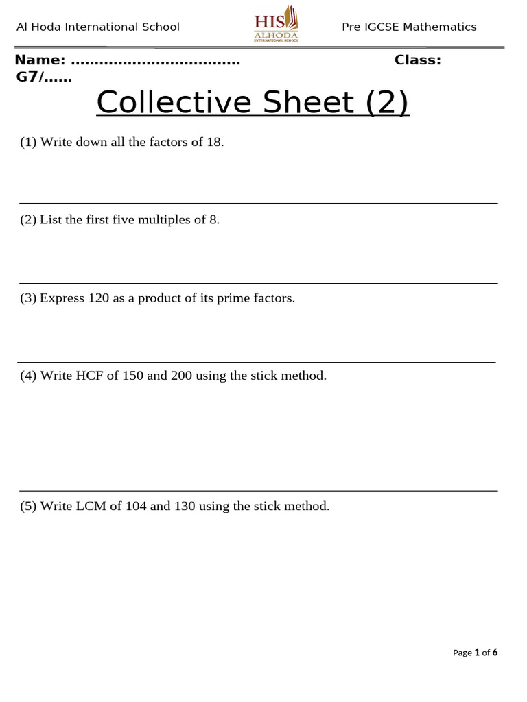 Collective Sheet G7 | PDF