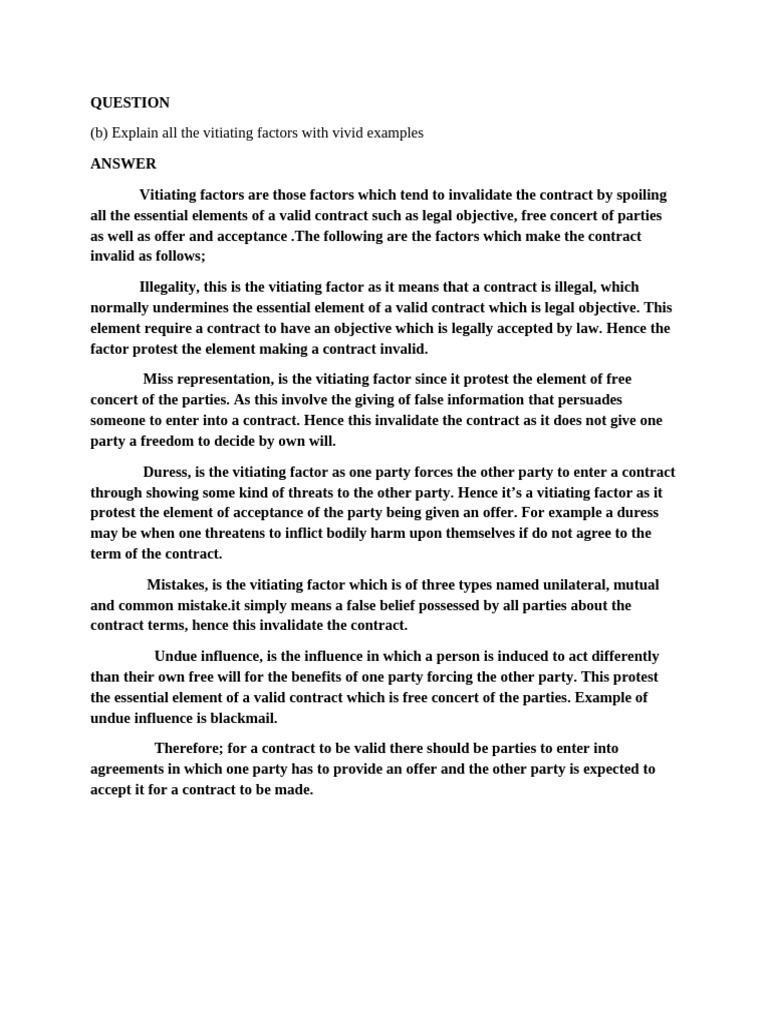 vitiating factors | PDF