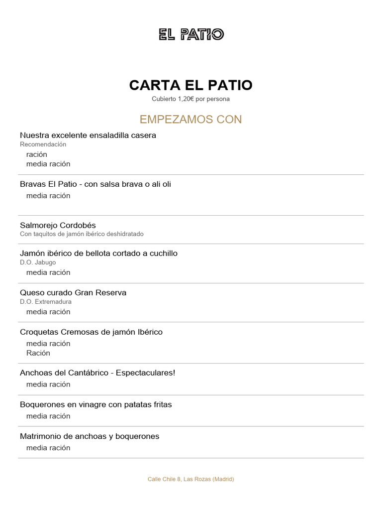 carta-sin-precios-el-patio | PDF