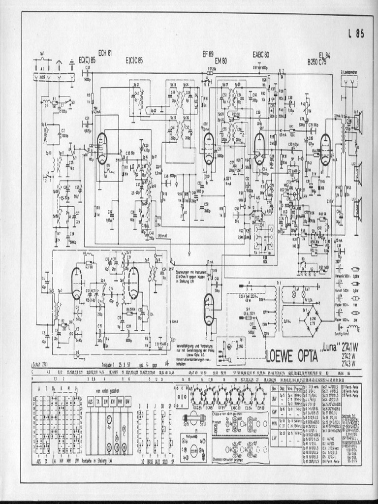 Loewe Opta Luna Stereo 4731 W Schematic | PDF