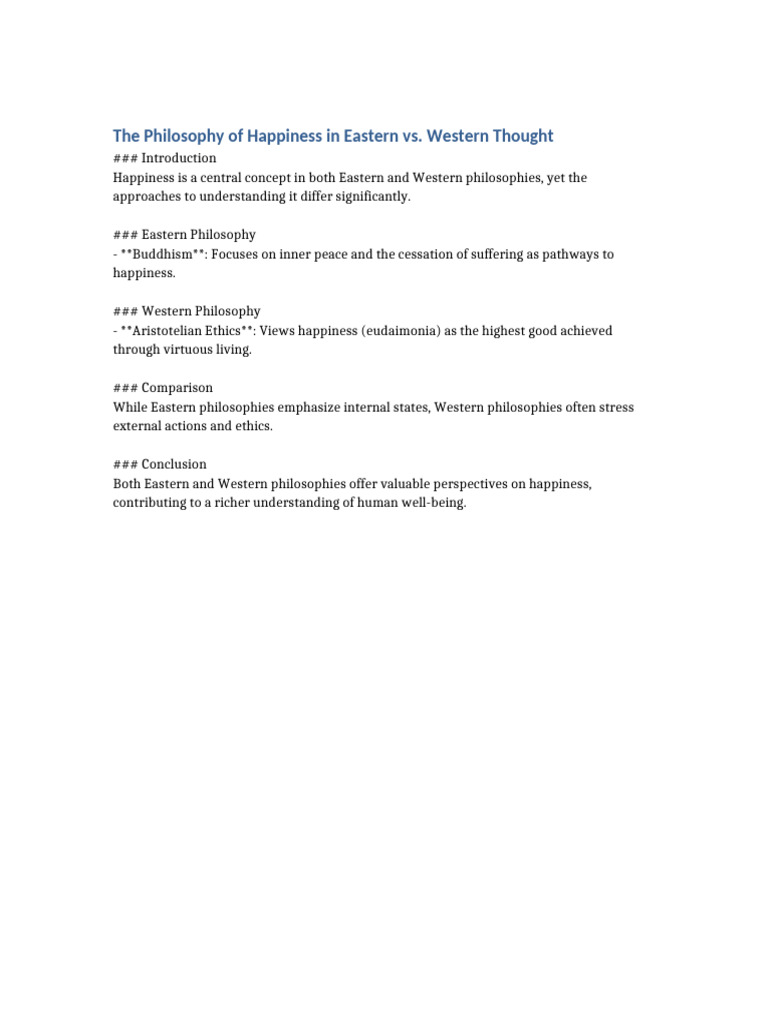 Essay On Philosophy of Happiness | PDF