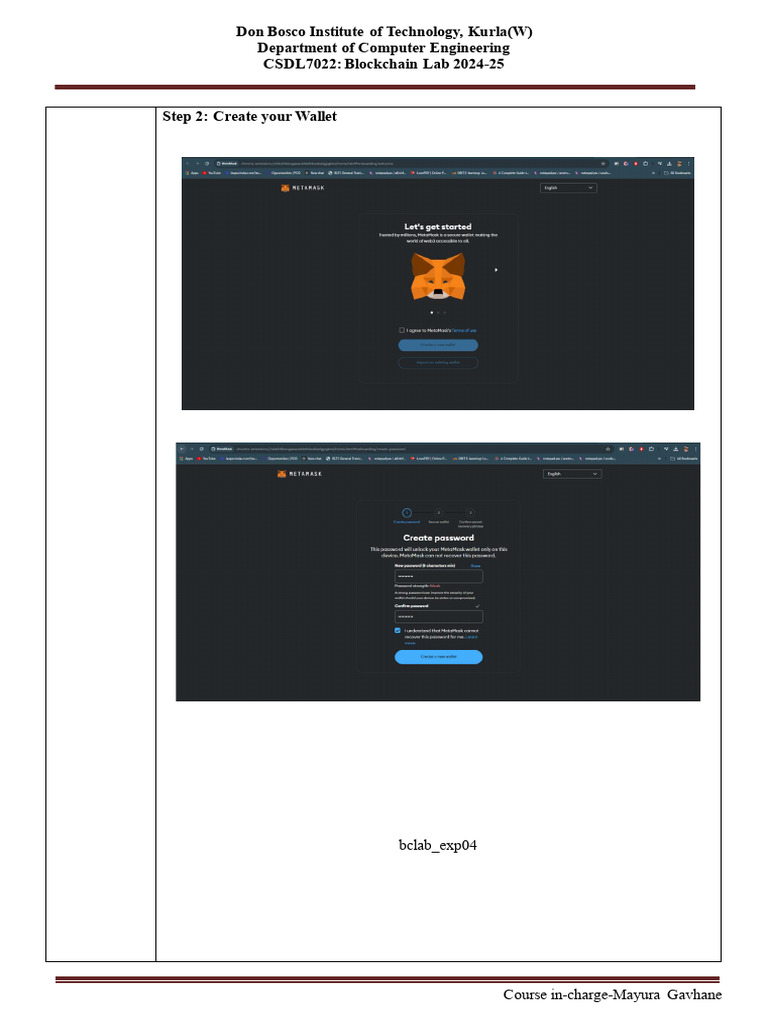Metamask Exp Blockchain MU | PDF