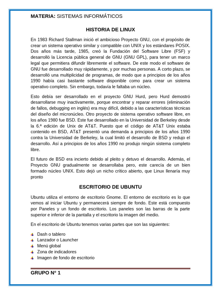 Historia de Linux | PDF