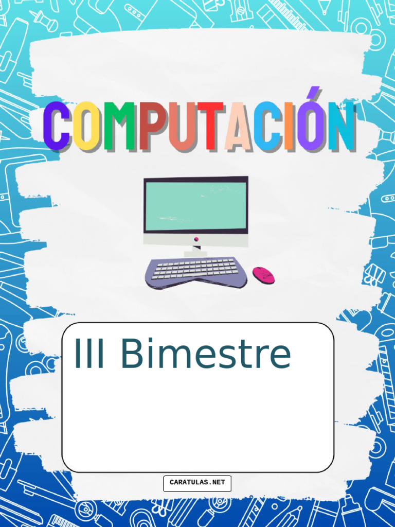 Caratula de Computación Secundaria | PDF