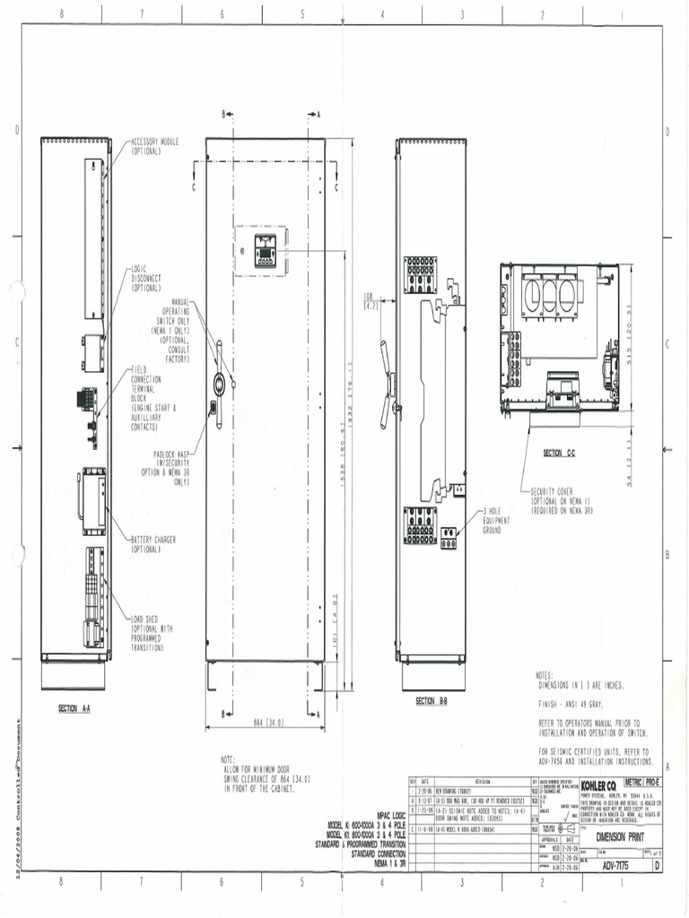 ATS Control Schematic Diagram | PDF