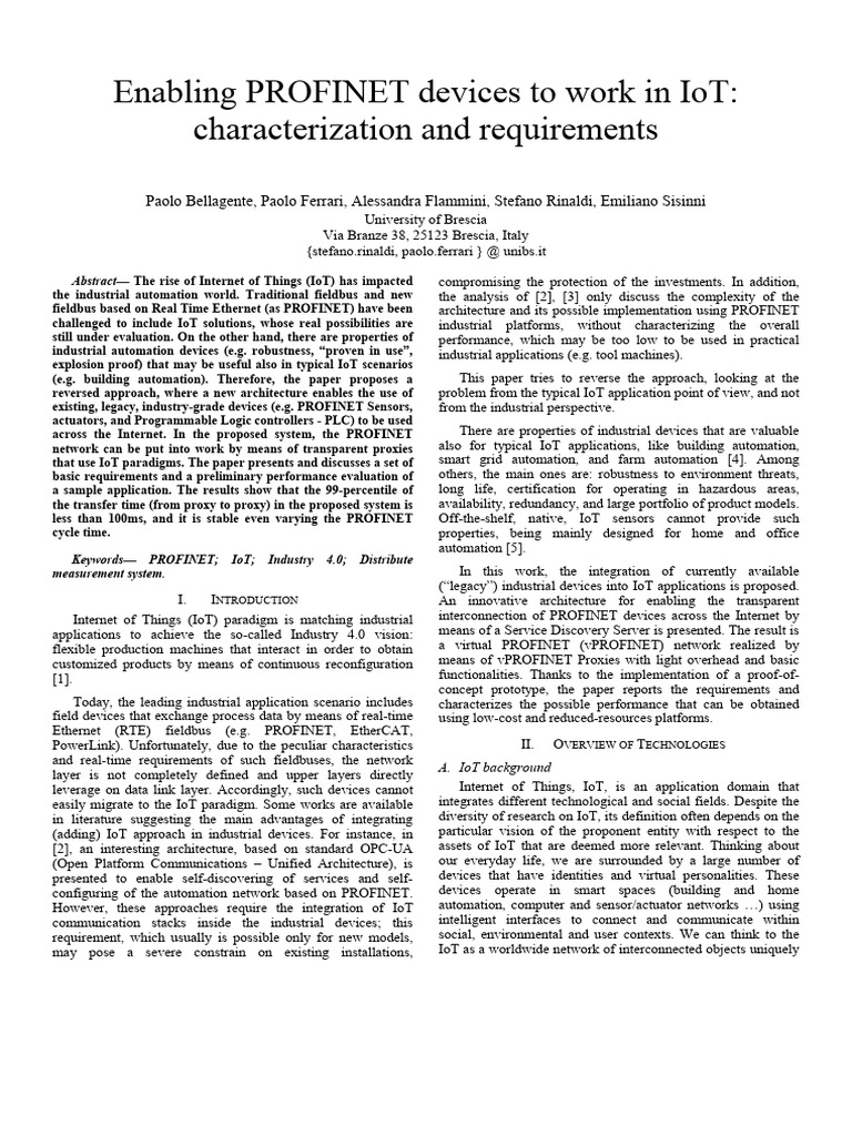 10 Profinet IOT | PDF