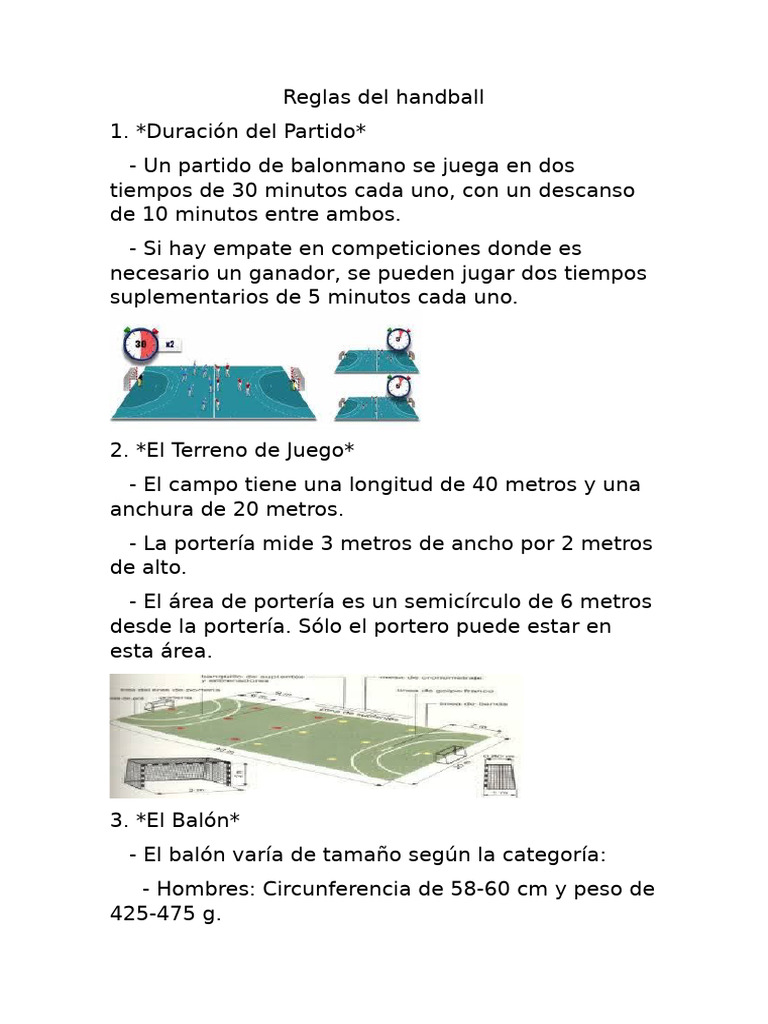 Reglas Del Handball | PDF