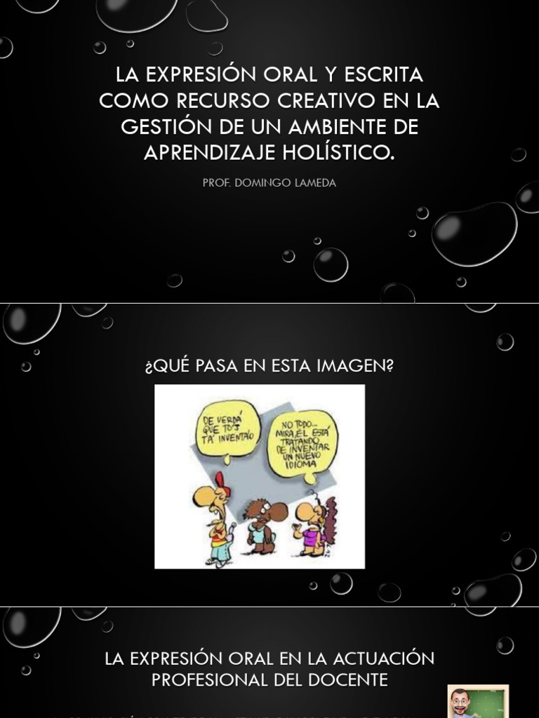 la expresión oral y escrita como recurso pedagógico | PDF